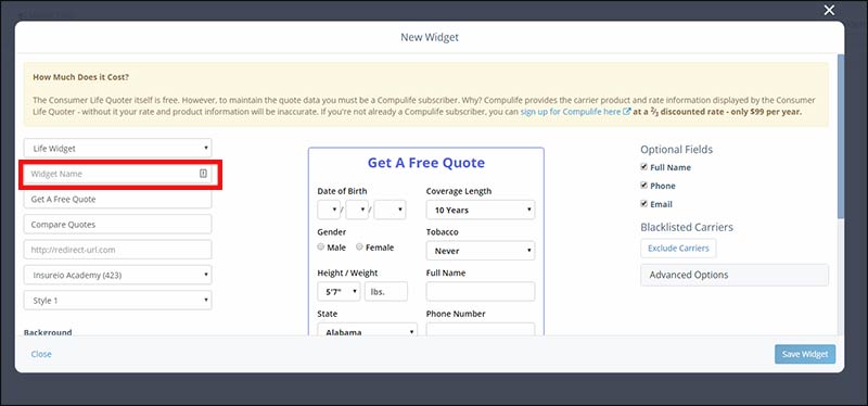 Quoting Widget | Knowledge Base